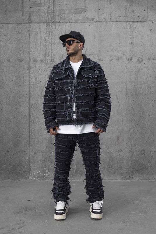 BLACK JEANS JACKET 16928 Denim Jacket Black Island BLACK JEANS JACKET 16928 Denim Jacket Black Island